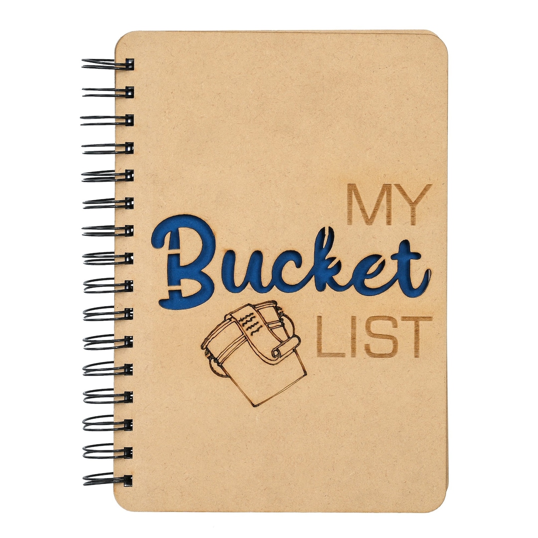 My Bucket List Wooden Diary Notebook - Etsy