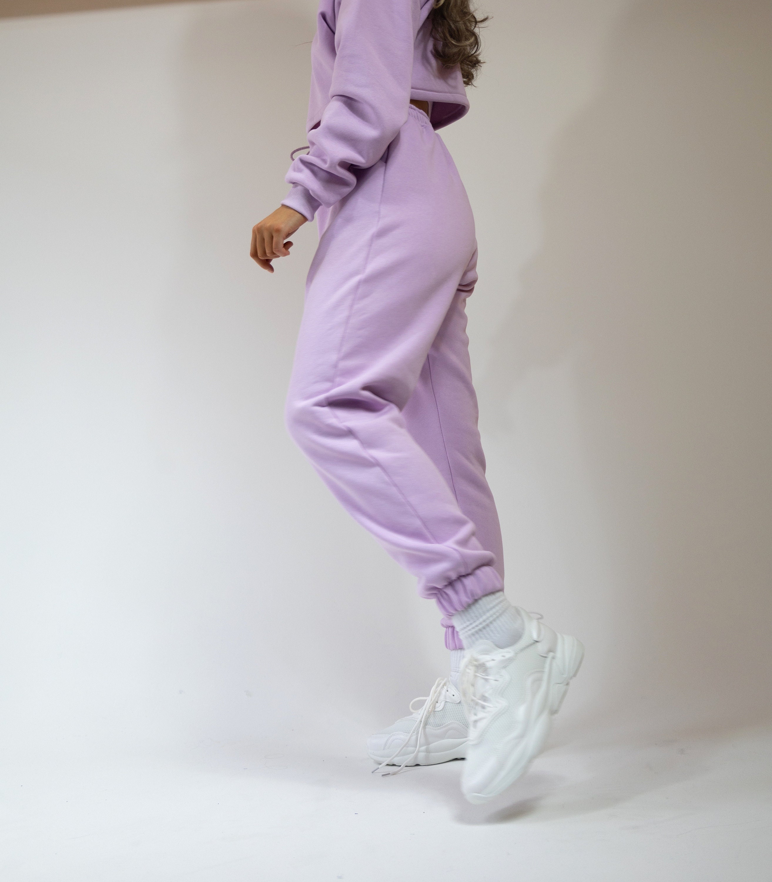 Lilac Crop Sweatshirt Jumper Loungewear Handmade - Etsy
