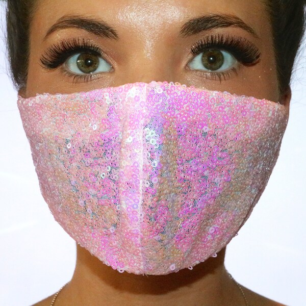 Sequin Face Mask - Etsy