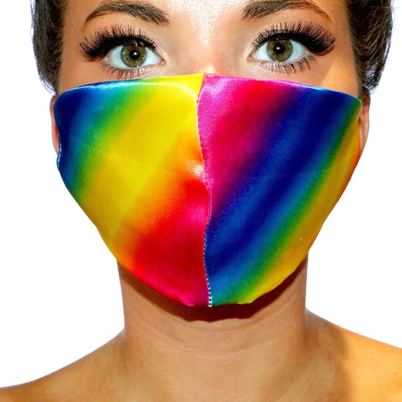 Rainbow Mask - Etsy UK
