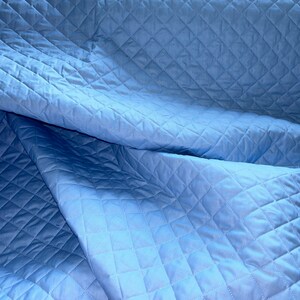 Baby Blue Quilted Fabric - Etsy