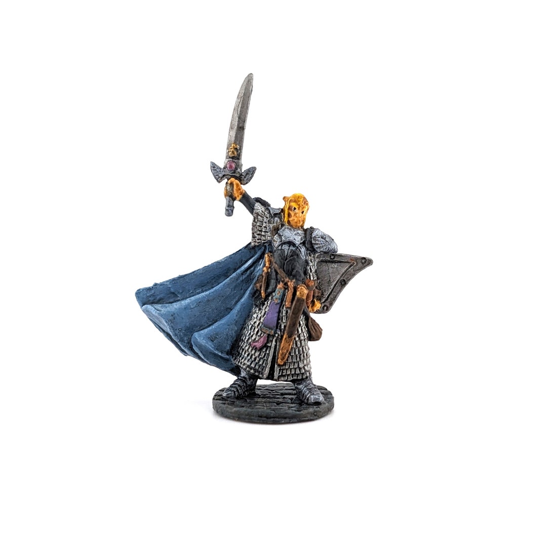 Male Elf With Sword and Shield - Fighter - Paladin - Hand Painted ...