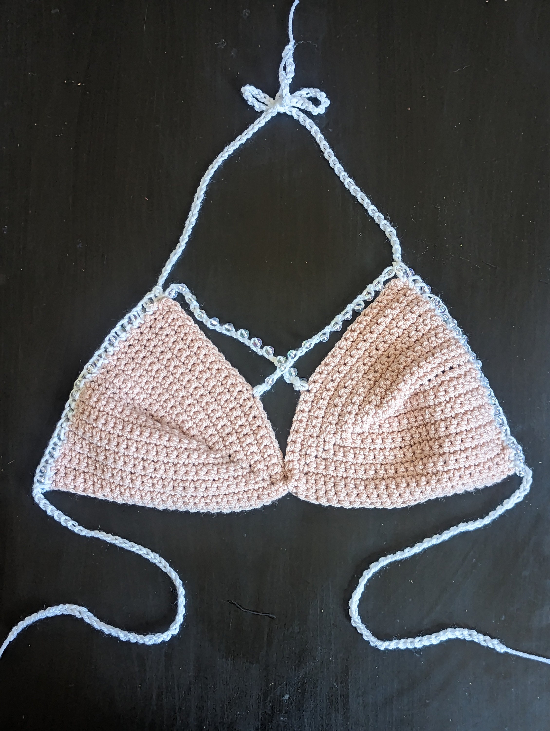 Beaded Soft Pink Bralette - Etsy