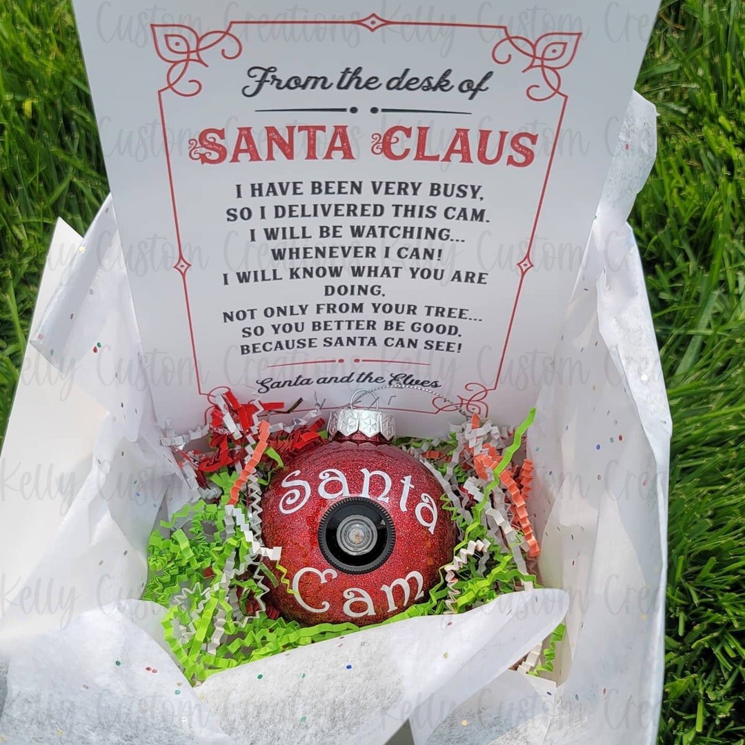 Santa Cam Ornament Christmas Christmas Ornament Santa - Etsy