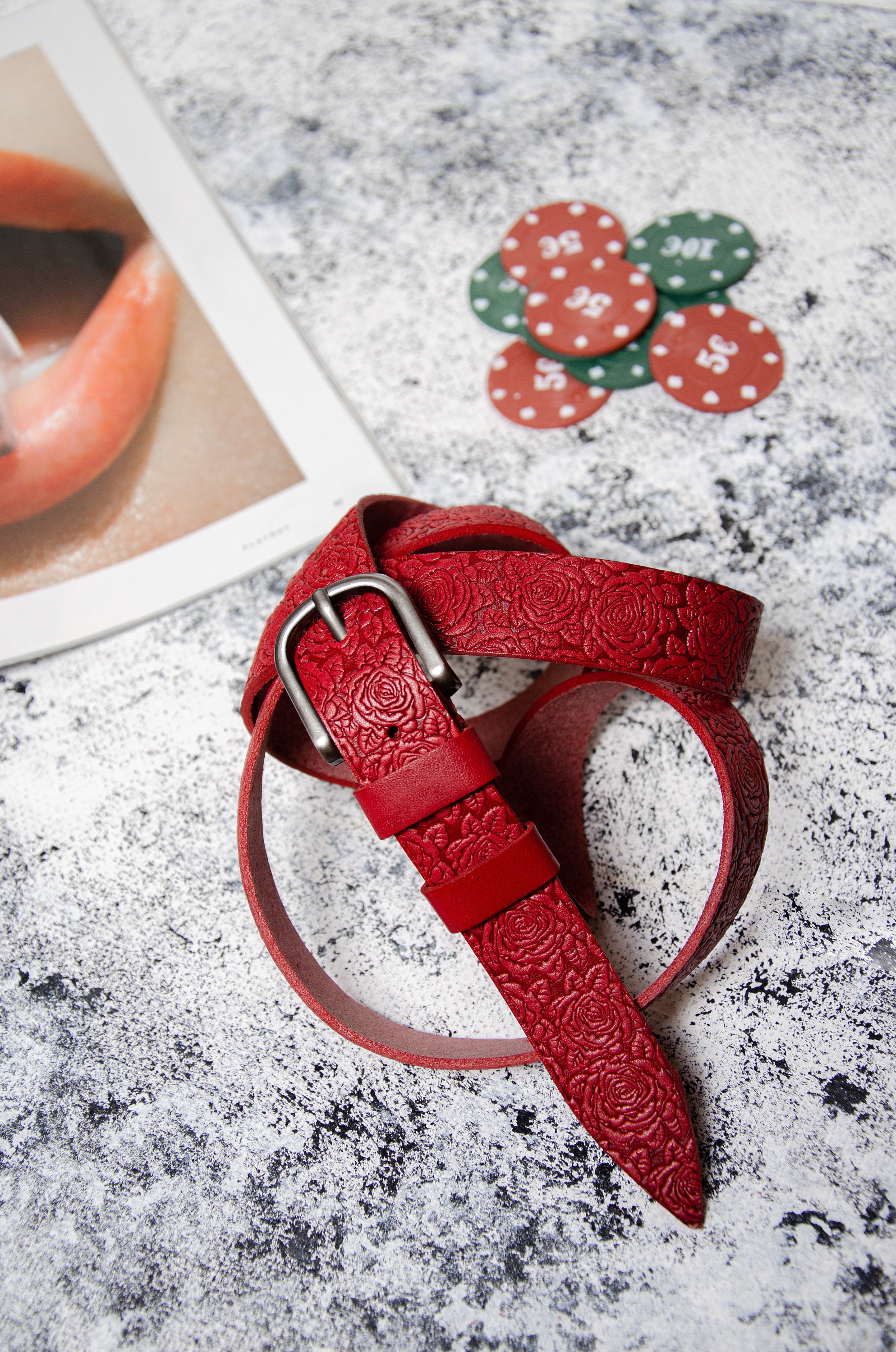 Red Belt With Gift Box, Leather Belt, Womens Leather Belt, Red Belt ...