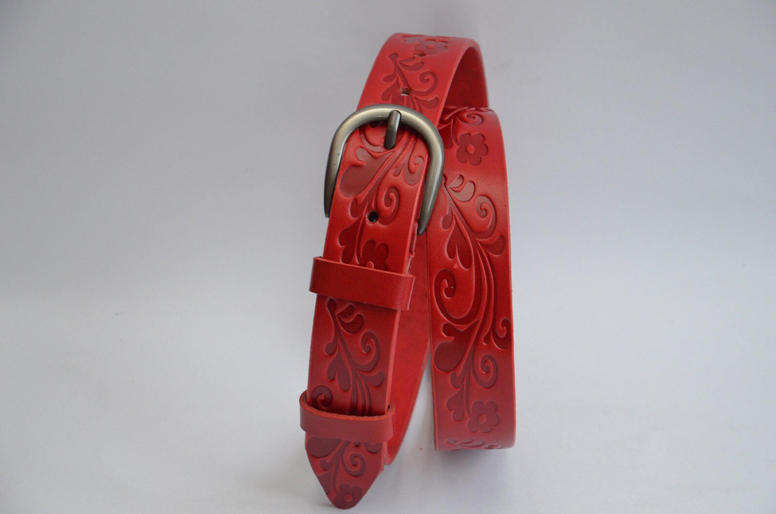 Red Belt With Gift Box Leather Belt Womens Leather Belt Red - Etsy
