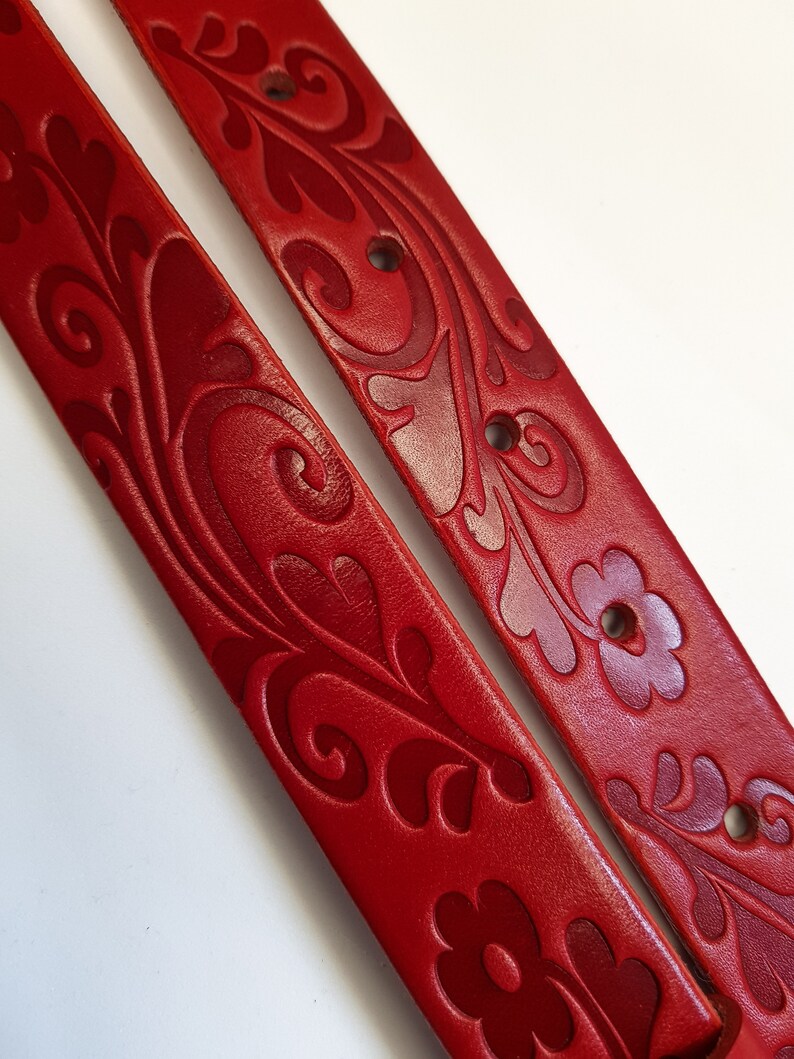 Red Belt With Gift Box Leather Belt Womens Leather Belt Red - Etsy