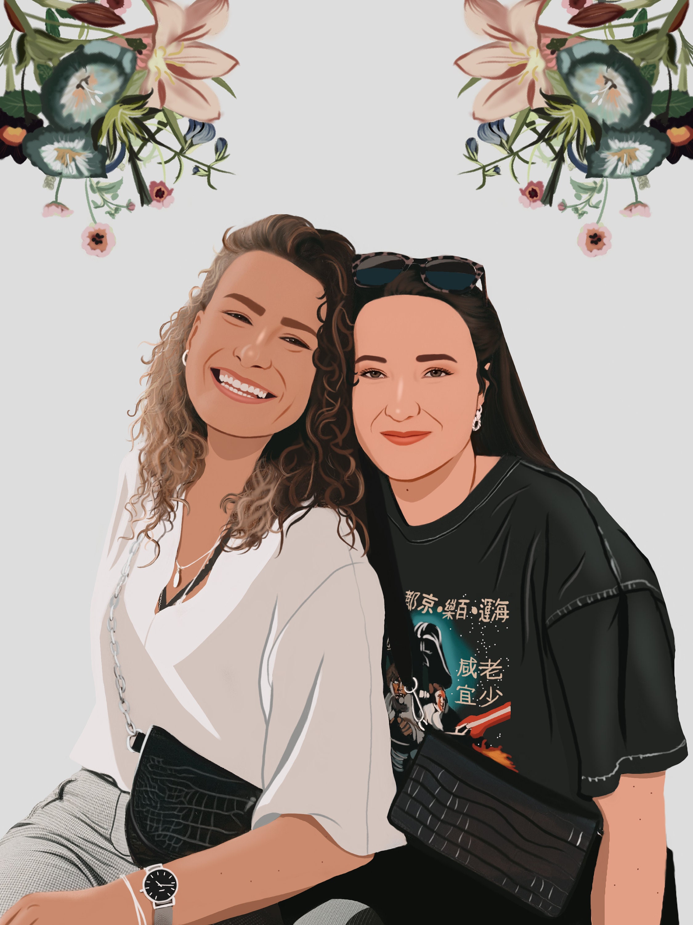 Custom Full Detailed Digital Portrait Illustration - Etsy