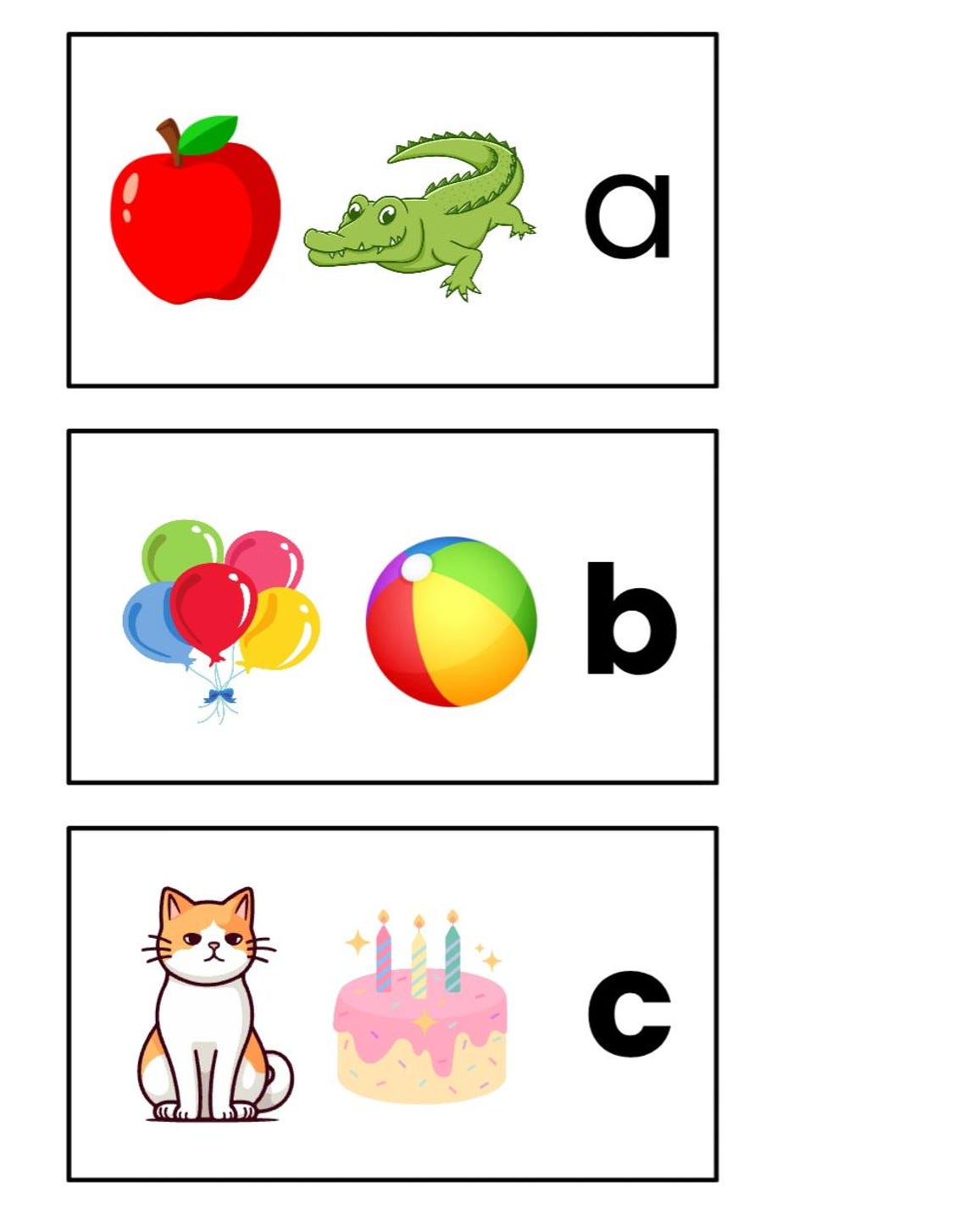Beginning Sounds Flashcards | ABC Phonics Printable for Early Learners ...
