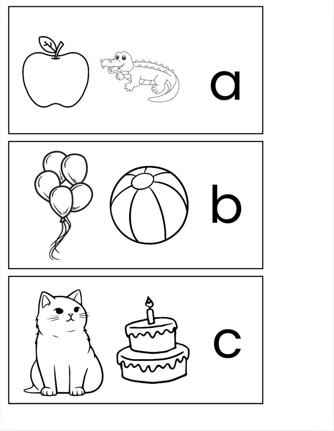 ABC Beginning Sounds Coloring Activity | Early Learning Printable - Etsy