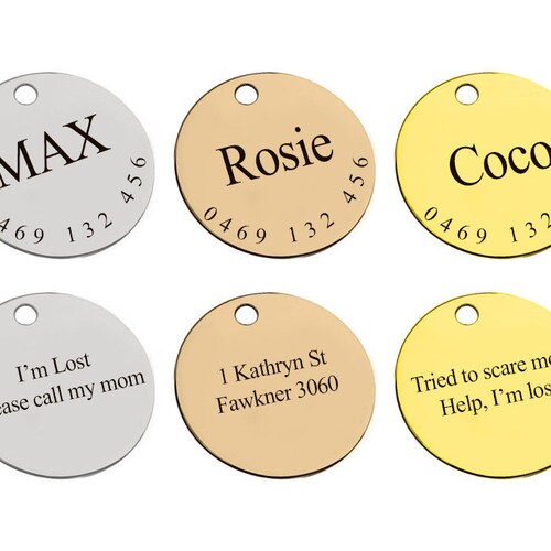 Custom Hand Stamped Dog Tags Simple Handmade Pet Id Tag - Etsy