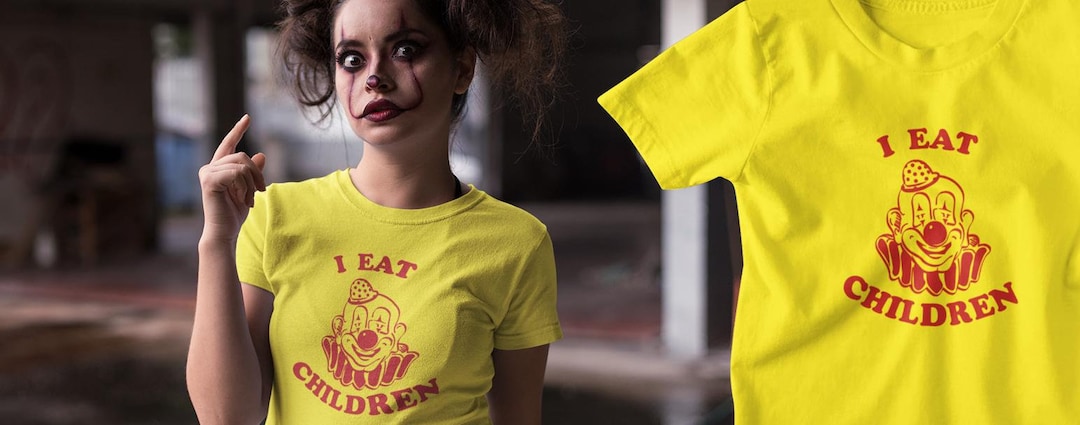 Scary Clown I Eat Children T-shirt - Etsy