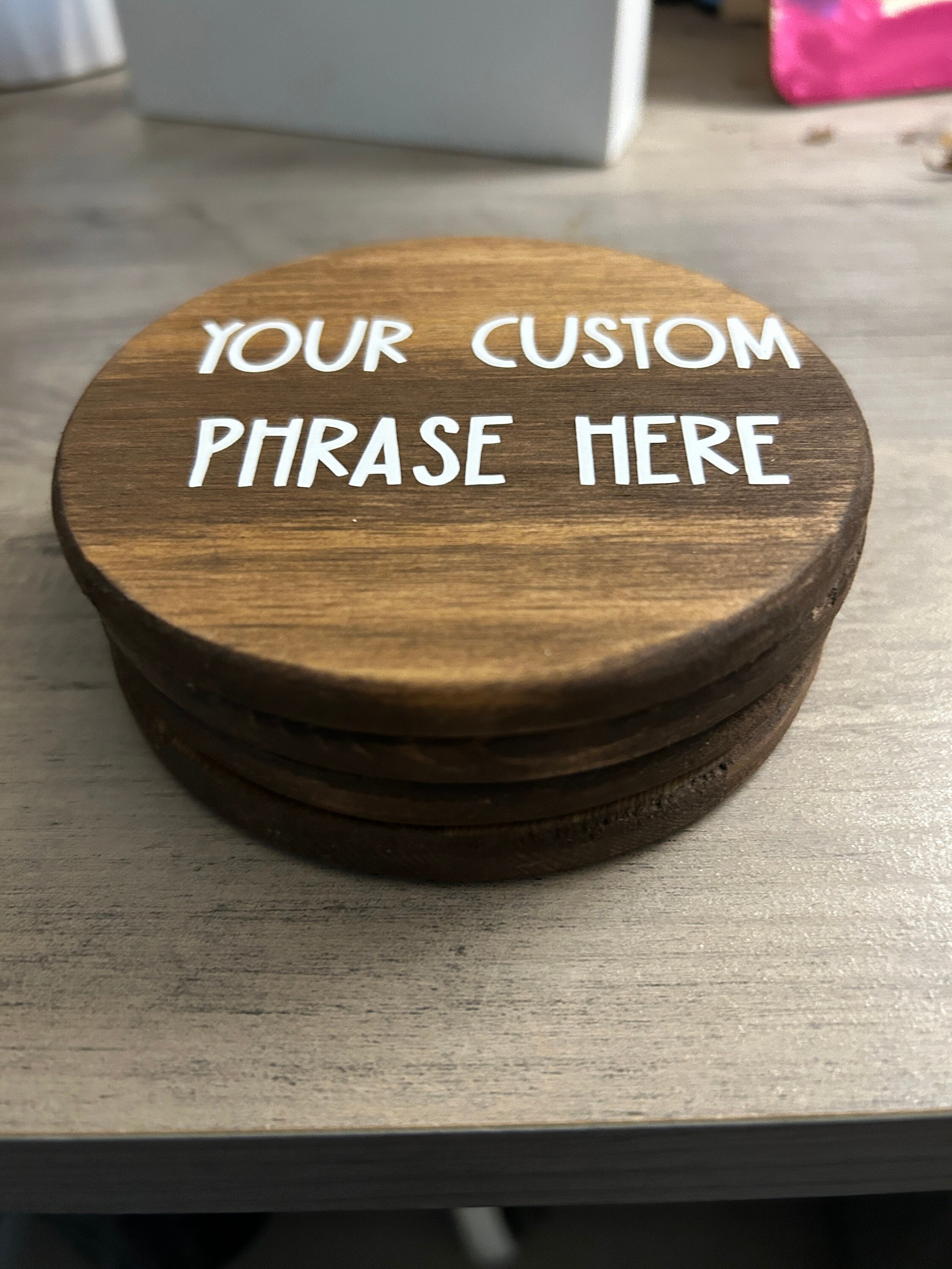 Set of 4 Funny Wooden Coasters Custom Wooden Coasters Snarky - Etsy