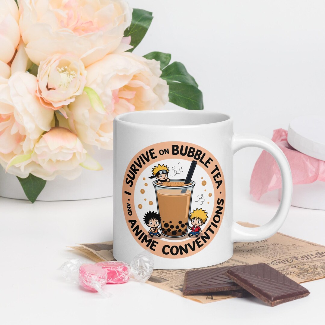 Bubble Tea & Anime Convention Mug - Kawaii Cup for Otaku - Perfect Gift ...