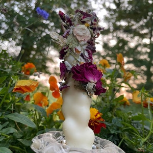 Handcrafted Mullein Witch Torch, Beeswax Herbal Outdoor Candle, Holy ...