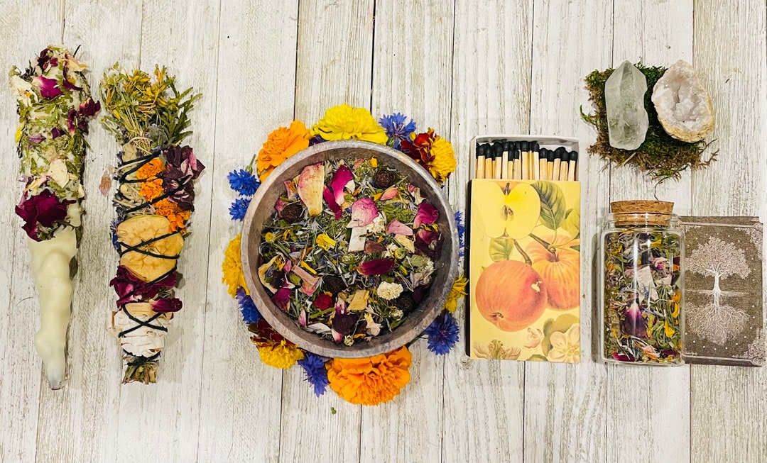Mabon Ritual Set ~ Autumn ~ Equinox Ritual Altar Kit~ Herbal Incense ...