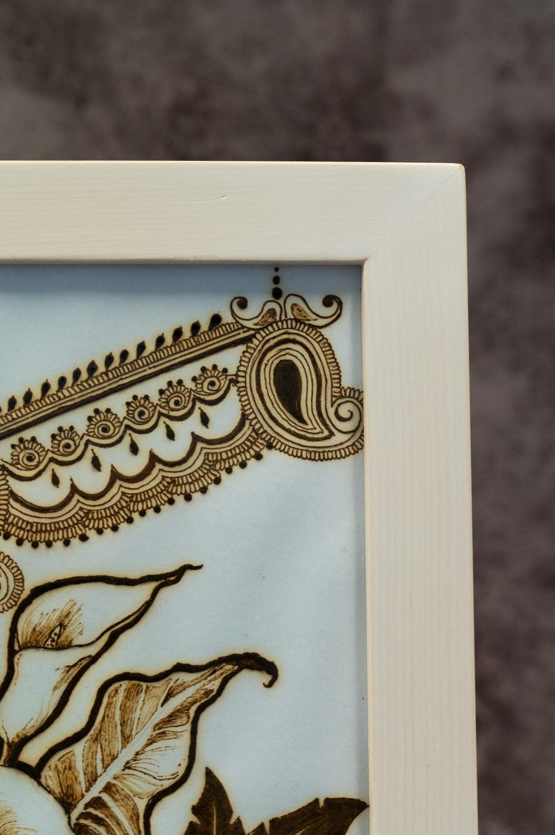 HENNA FRAME 'calla Lily Flower' - Etsy