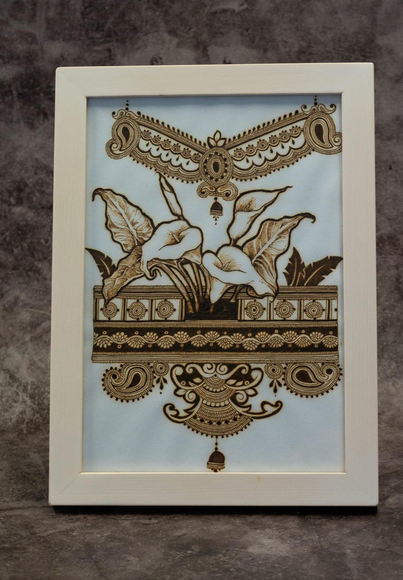 HENNA FRAME 'calla Lily Flower' - Etsy