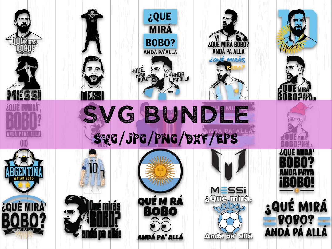 Lionel Messi Bundle SVG, Messi Football MEGA BUNDLE, 77 Designs Lionel ...