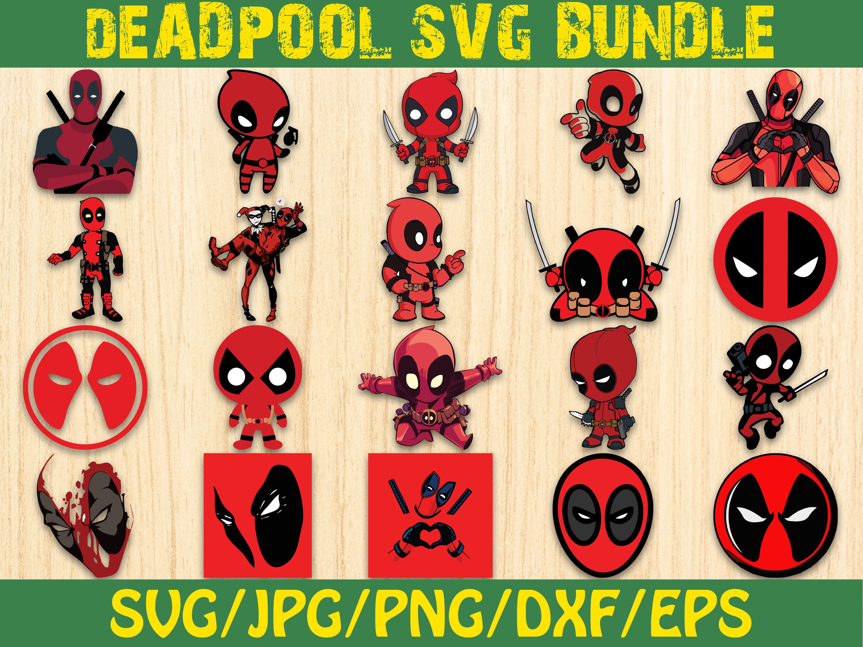 Deadpool svg, Deadpool Bundle SVG, Deadpool MEGA BUNDLE, Más de 100 ...