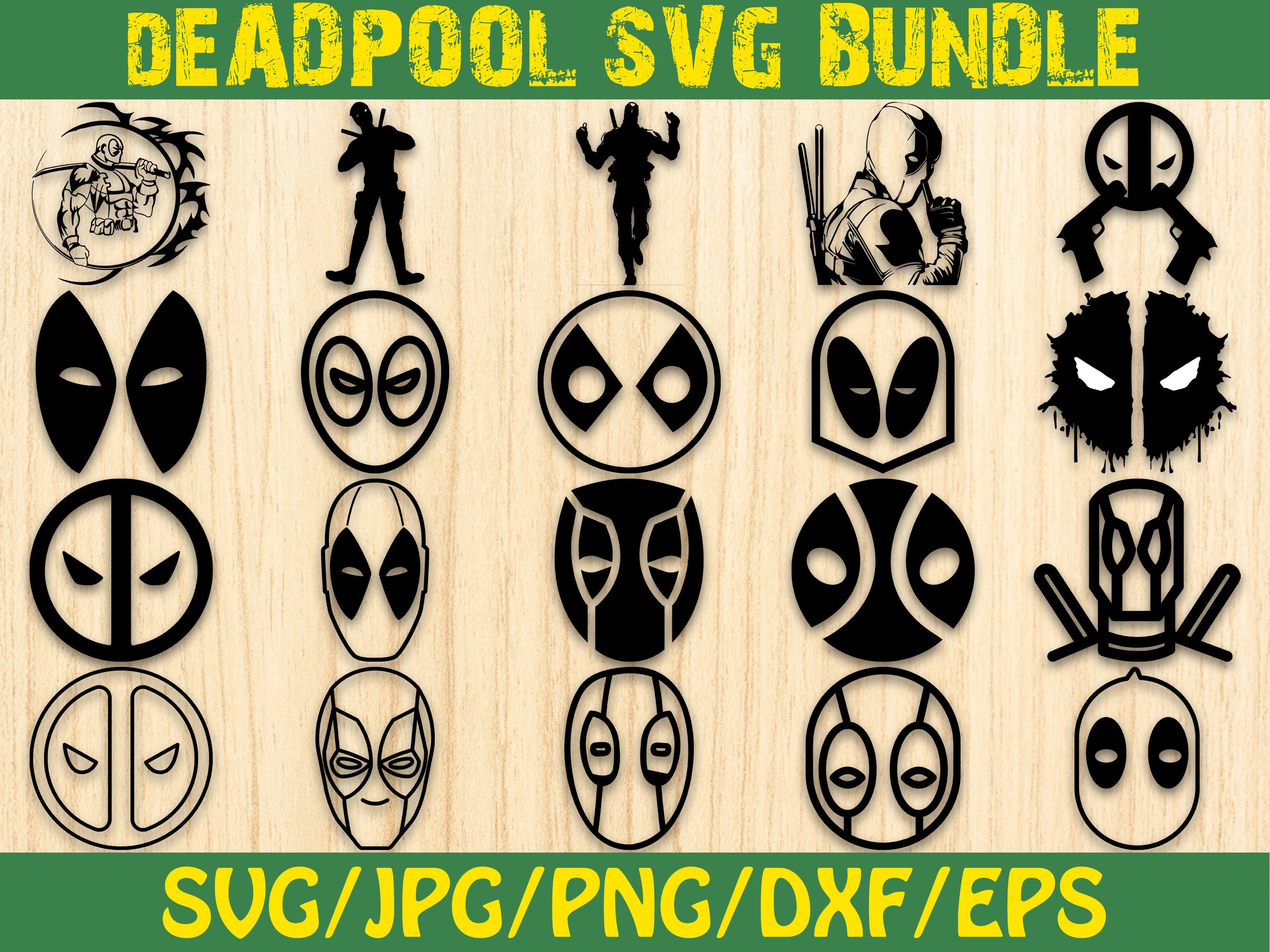Deadpool svg, Deadpool Bundle SVG, Deadpool MEGA BUNDLE, Más de 100 ...