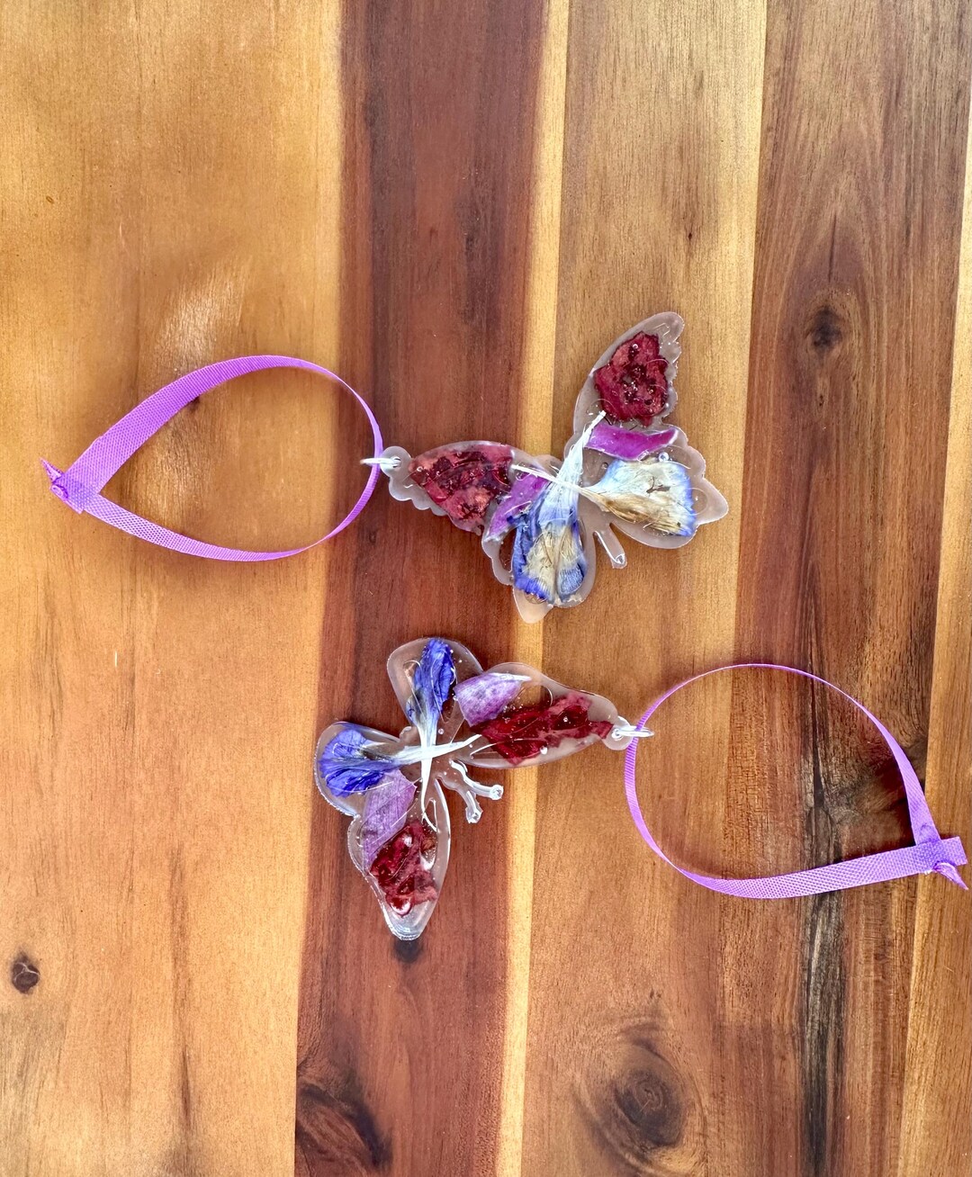 Memory Flower Resin Butterfly Ornament - Etsy