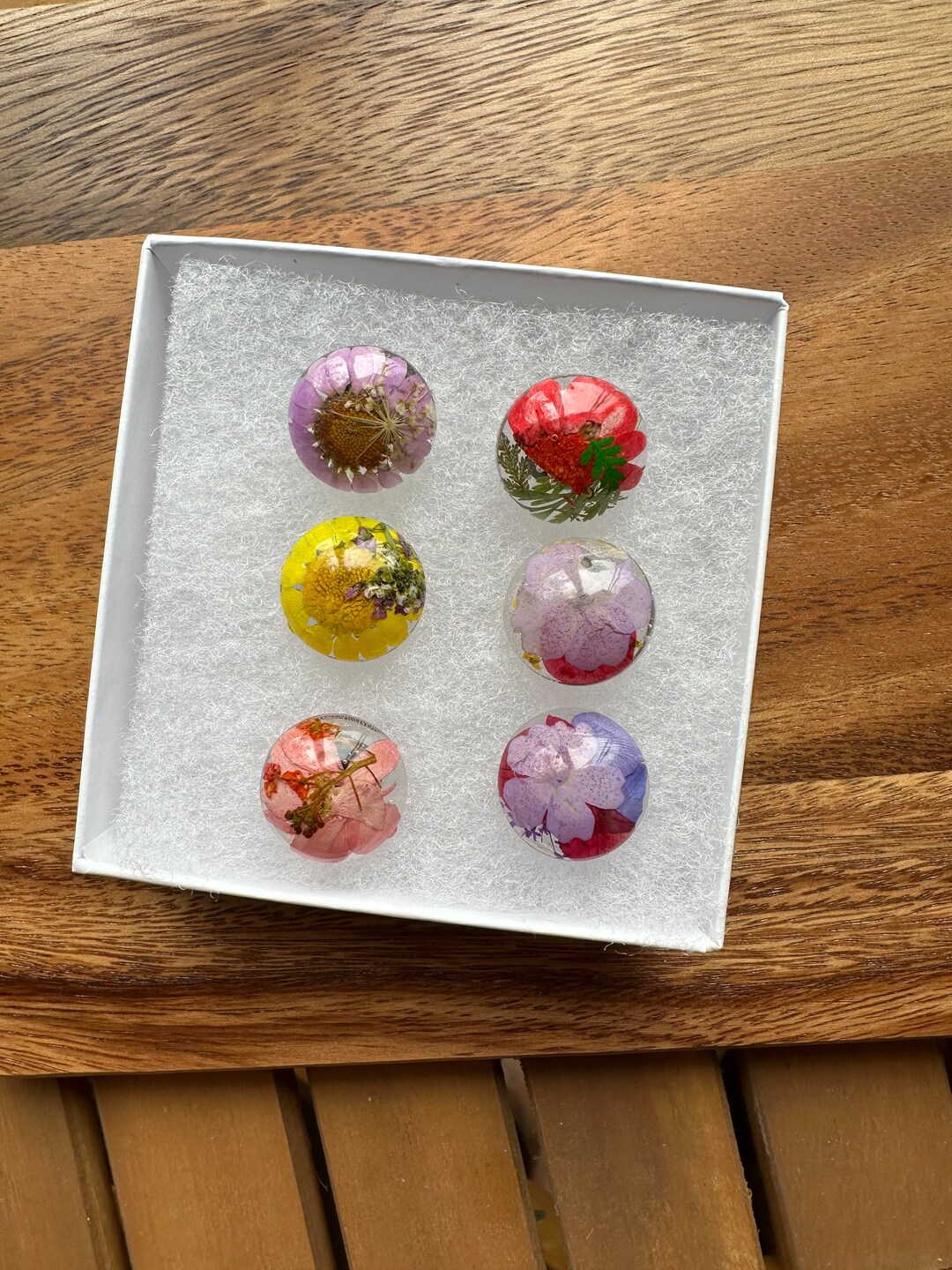 Wildflower Resin Magnets (set of 6) - Etsy