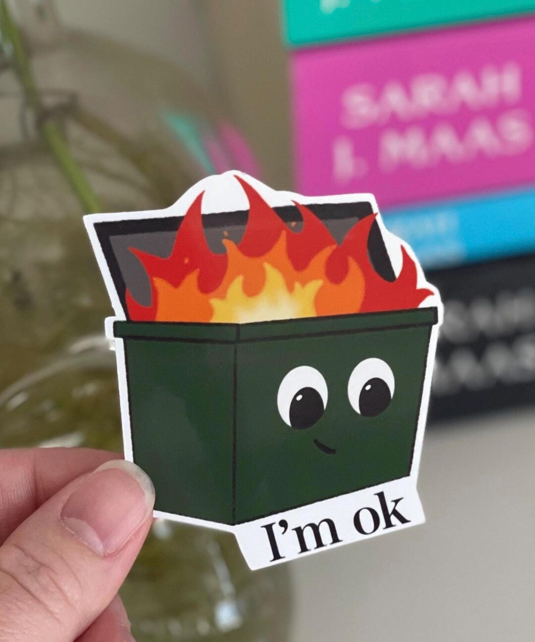 Cute Dumpster Fire Sticker - Etsy