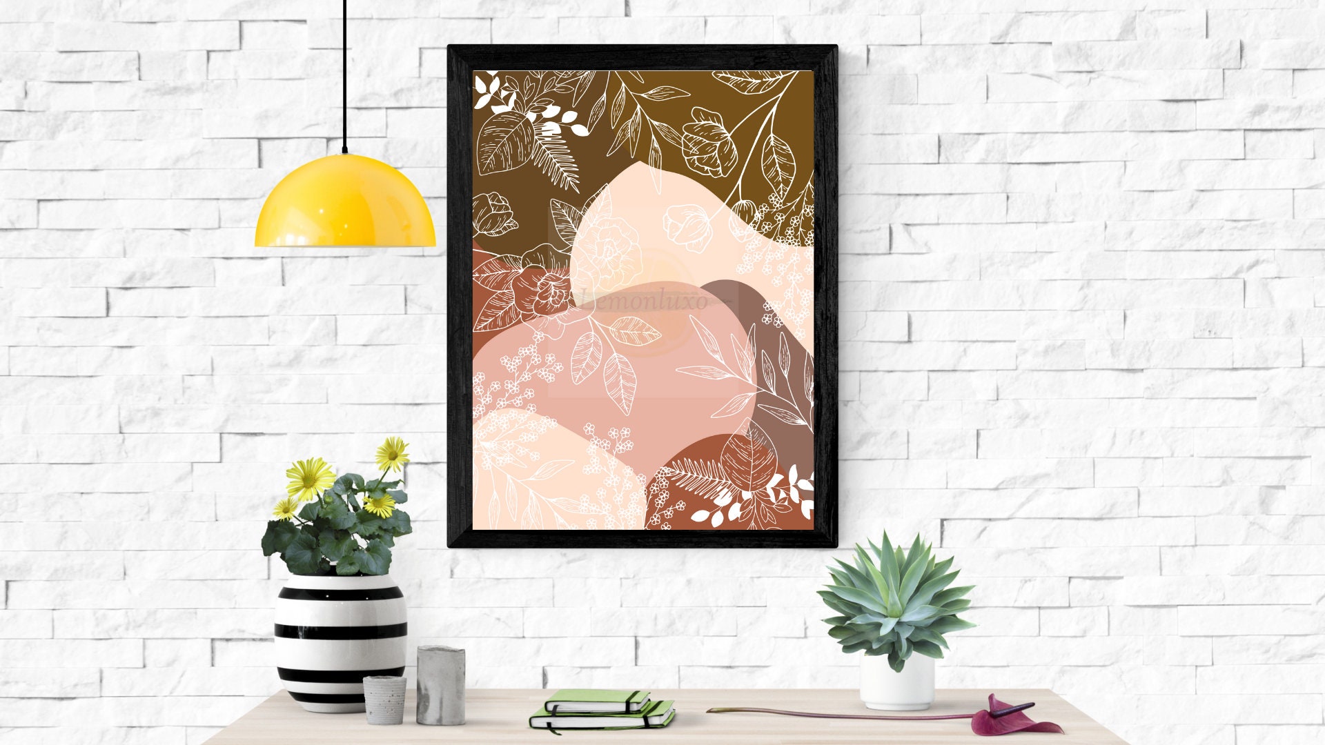 Flower Boho Outline || Digital Print - Etsy