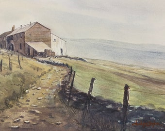 Original Watercolour Painting and Pre-cut Mount. by Christopher Stephen ...