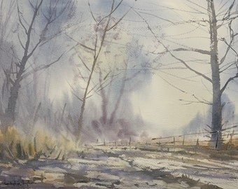 Original Watercolour Painting of Pin Mill by Christopher Stephen - Etsy