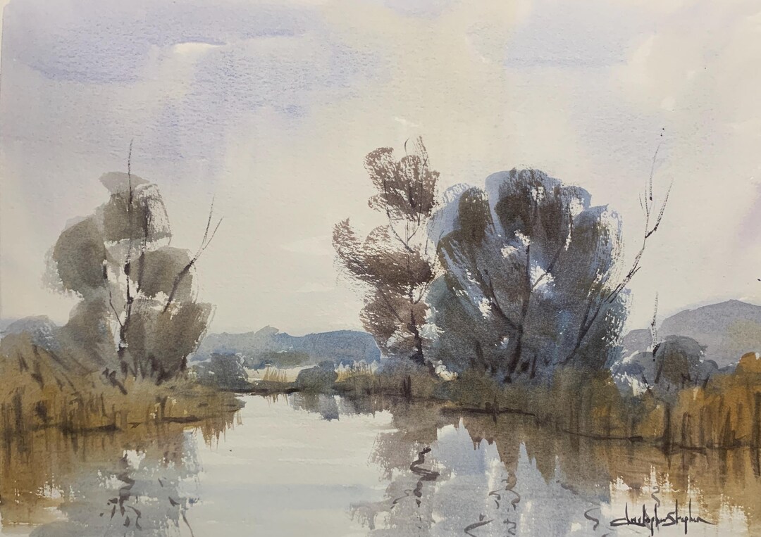 Original Watercolour Painting and Pre-cut Mount. by Christopher Stephen ...