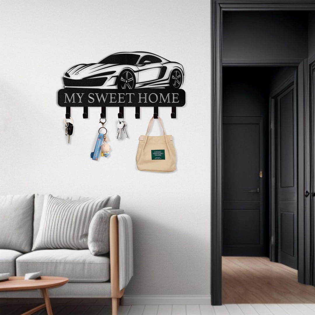 Personalized Metal Key Holder for Wall,custom Name Key Rack Wall Mount ...