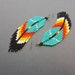 Beaded Feather American Style Earrings Seed Bead Earrings - Etsy