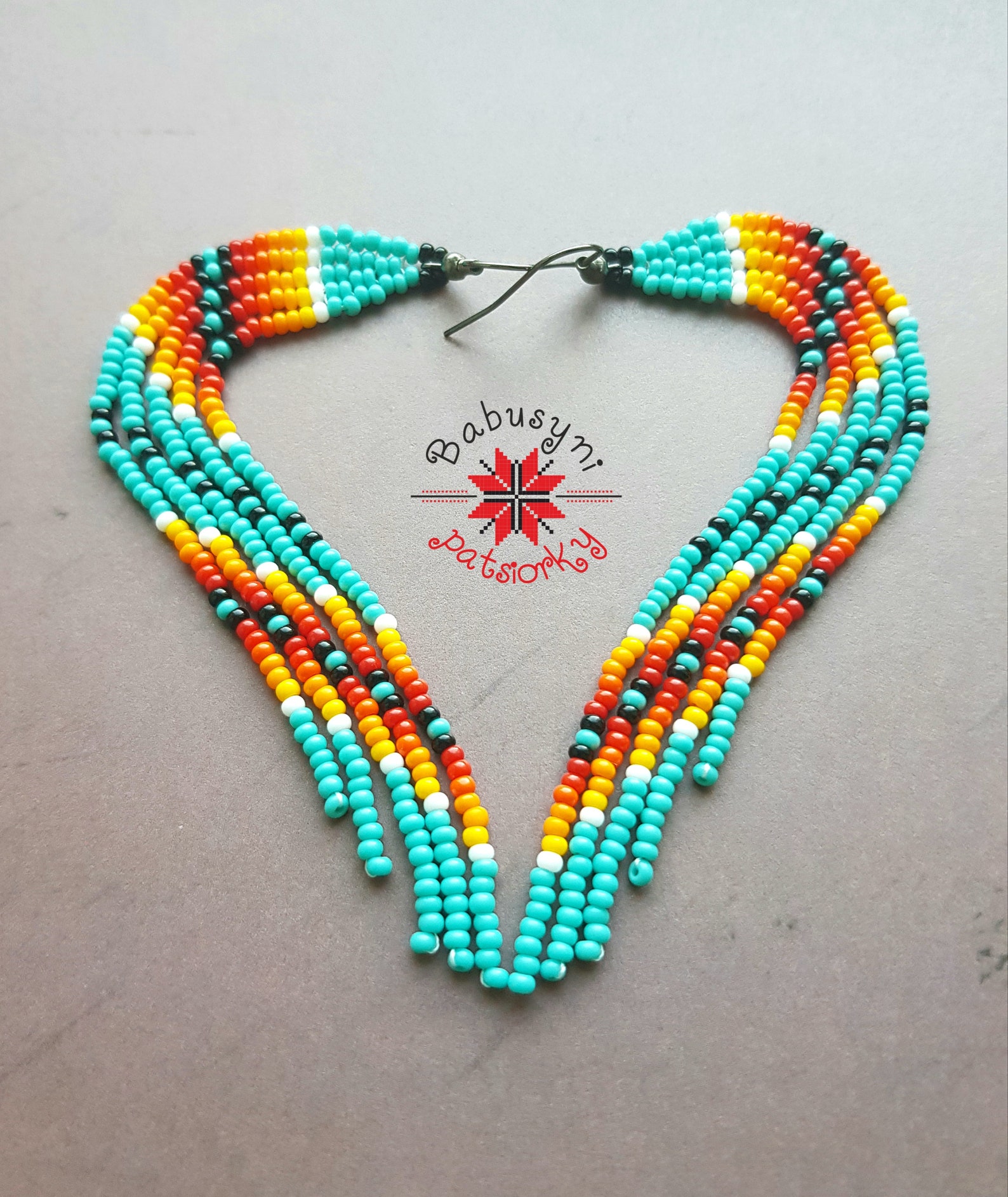 Native Style Earrings Southwest Design Seed Bead Earrings - Etsy