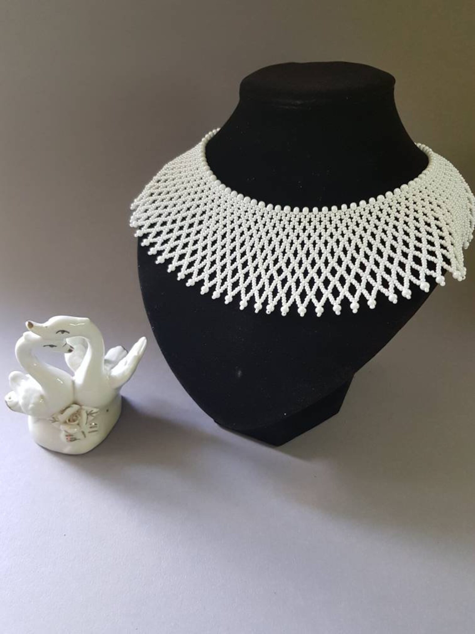 Ginsburg Collar RBG Necklace. White Beaded Necklace. Beaded | Etsy