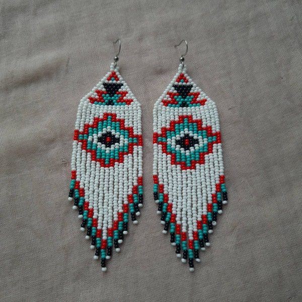 Bead Earrings Native - Etsy