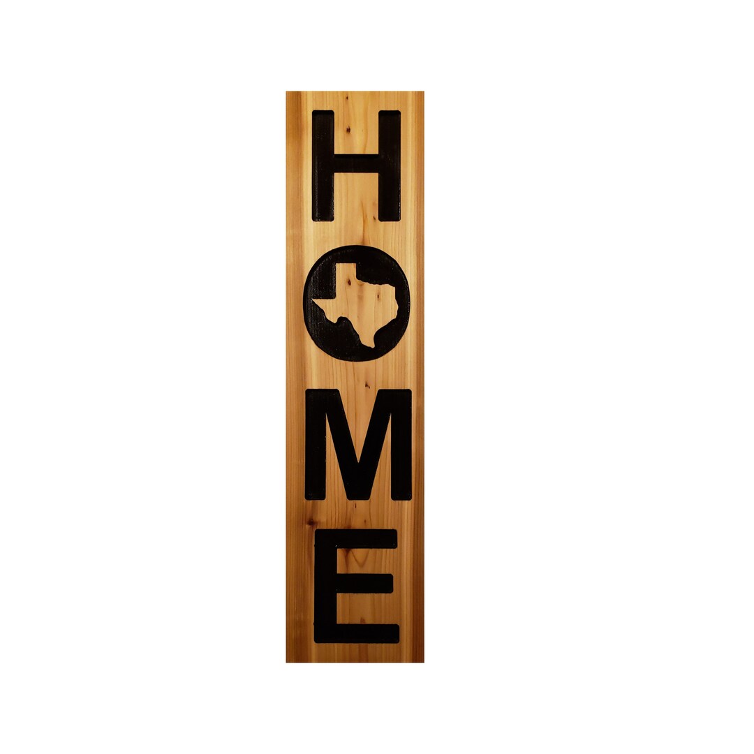 Texas Home Sign - Engraved Cedar - Etsy