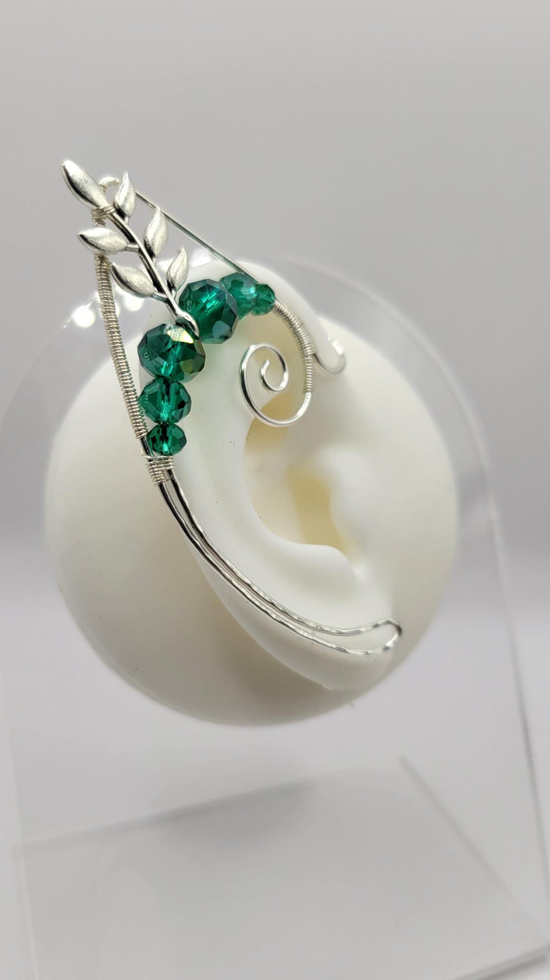 Crystal Elf Ear, Fantasy Ear Wrap, Silver Ear Cuff - Etsy