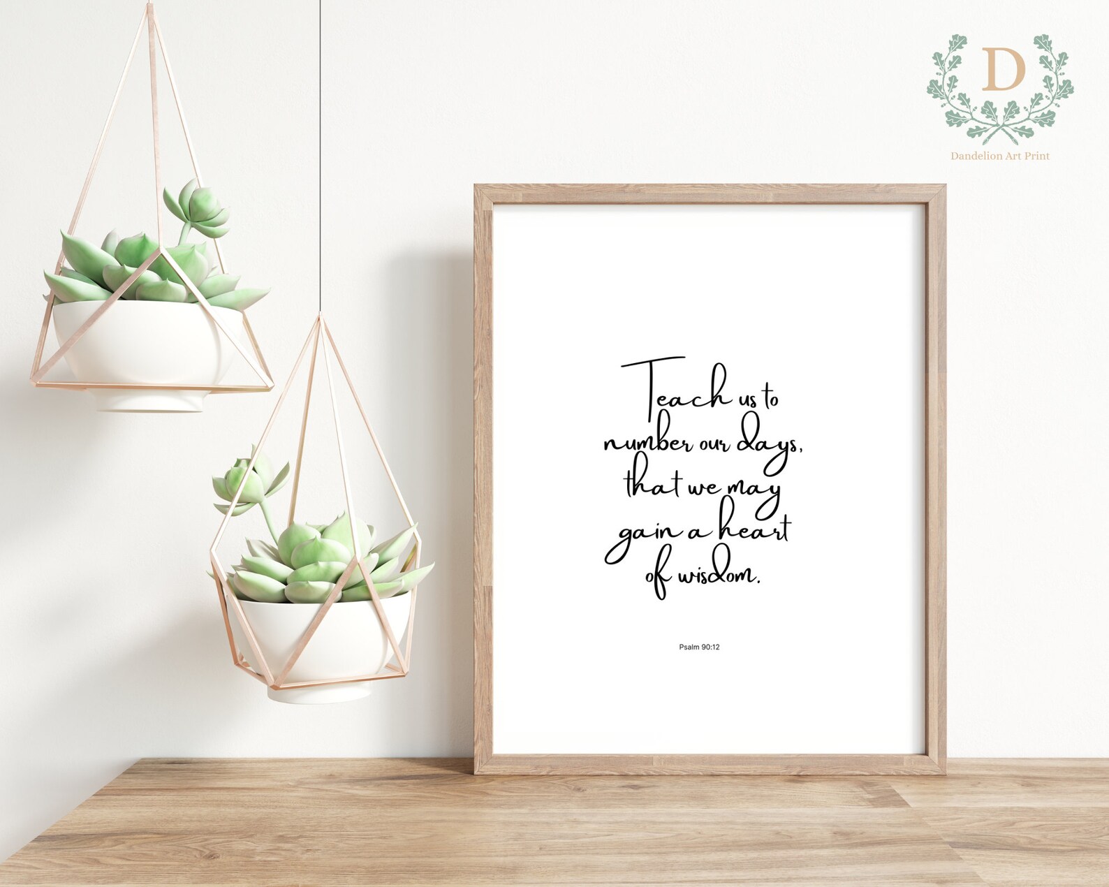 Teach Us to Number Our Days (psalm 90:12), Bible Verse Digital Art ...