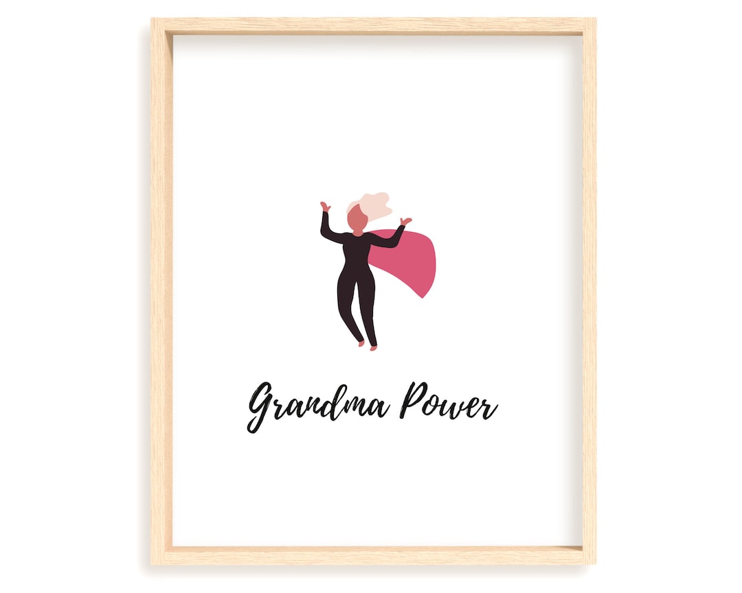 Grandma Power Print, Wall Art, Wall Decor, Minimal Print, Modern Print ...