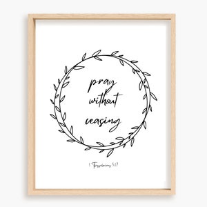 Pray Without Ceasing 1 Thessalonians 5:17 Bible Verse | Etsy