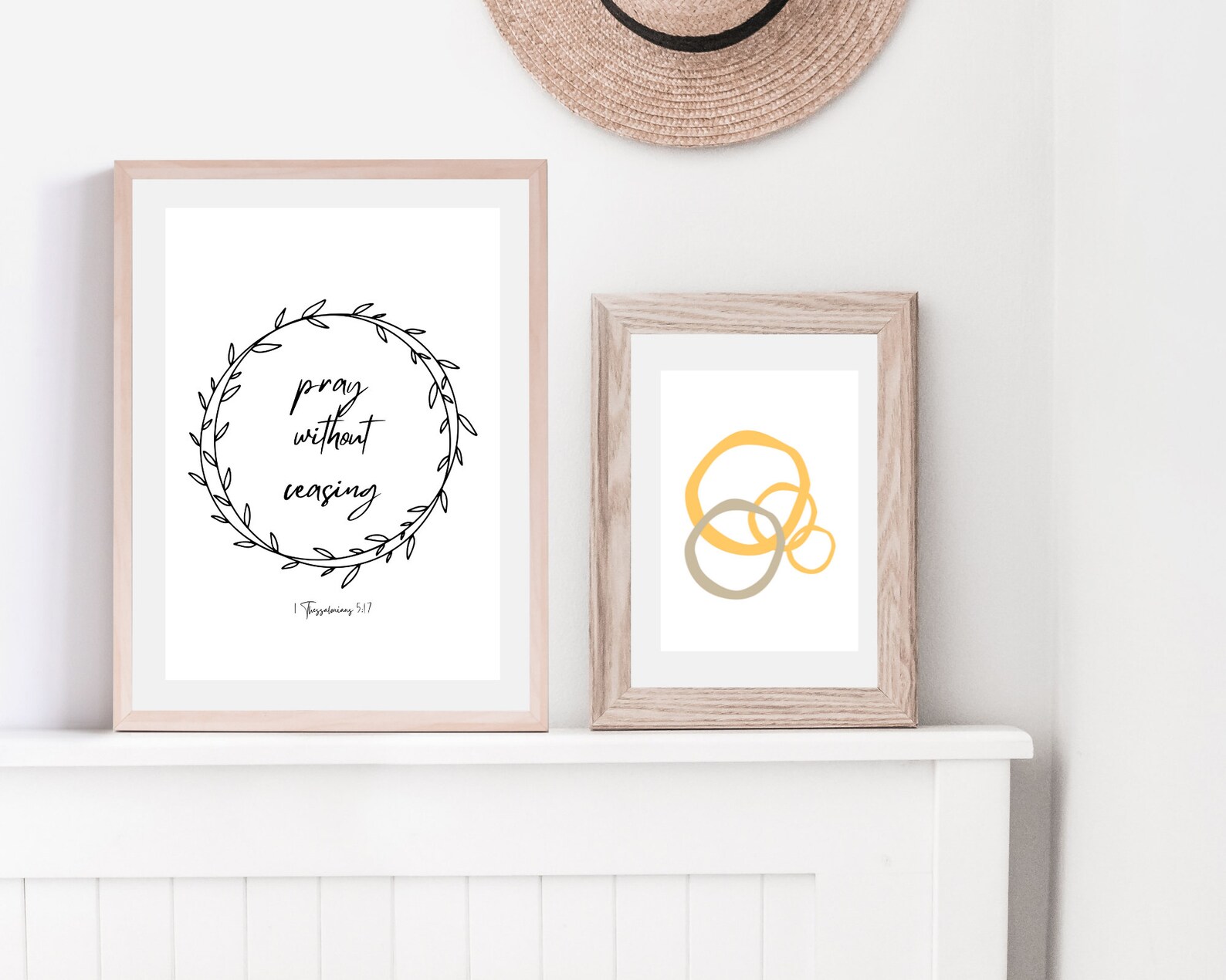 Pray Without Ceasing 1 Thessalonians 5:17, Bible Verse Digital Wall Art ...