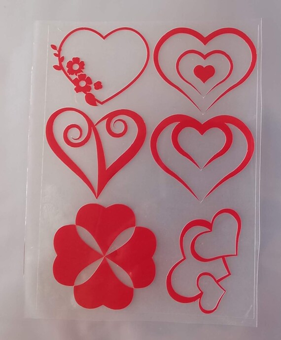Iron on Hearts Flowers for Fabrics Heat Transfer Decoration T shirt Apron Bags Jackets Gift Idea for Friends DIY Printing Etsy UK
