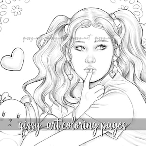 twice kpop coloring pages