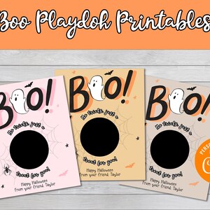Halloween Play-doh Card - BOO! Halloween Gift Tag - Corjl Template ...
