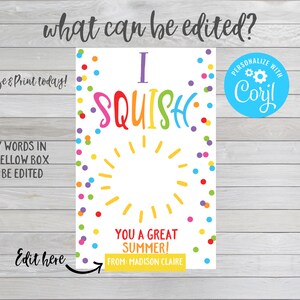 I Squish You A Great Summer Tags - I Wish You a Great Summer Tags - End ...