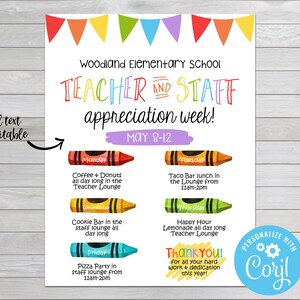 Teacher Appreciation Week Printable, Editable Teacher Appreciation ...