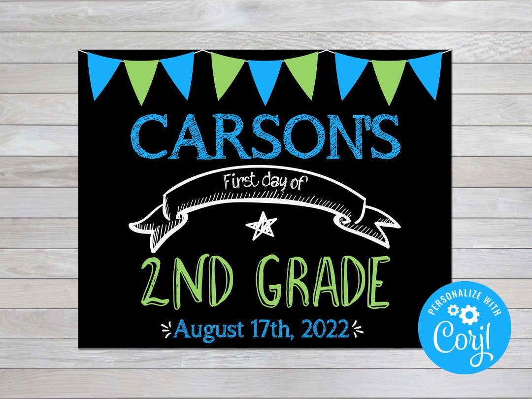 Editable First Day of School Poster - DIGITAL FILE - Printable ...