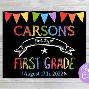 Editable First Day of School Poster - DIGITAL FILE - Printable ...